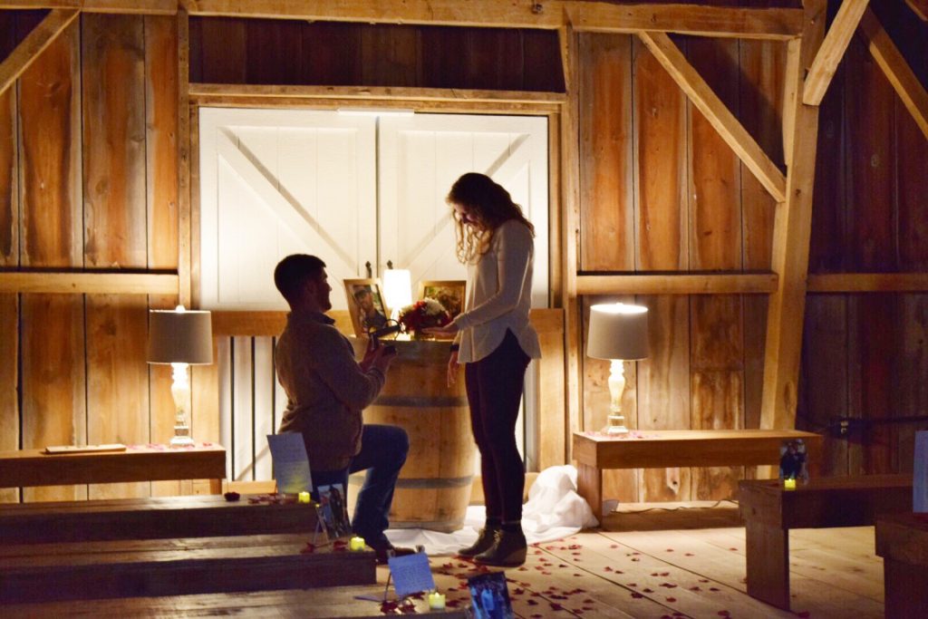 A February Proposal - White Barn